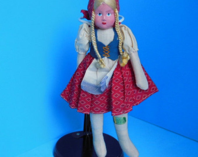 Vintage Doll, Vintage Cloth Doll, Composition Doll, Solvang CA Souvenir ...