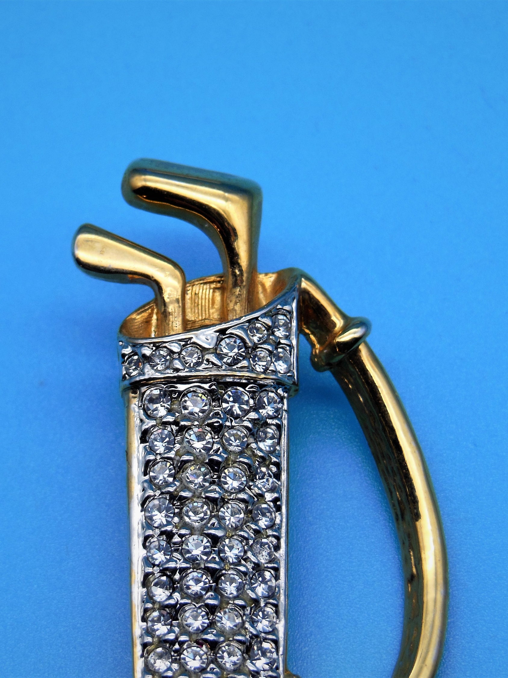 Rhinestone Golf Brooch Gift for Golfer Vintage Golf Jewelry | Etsy