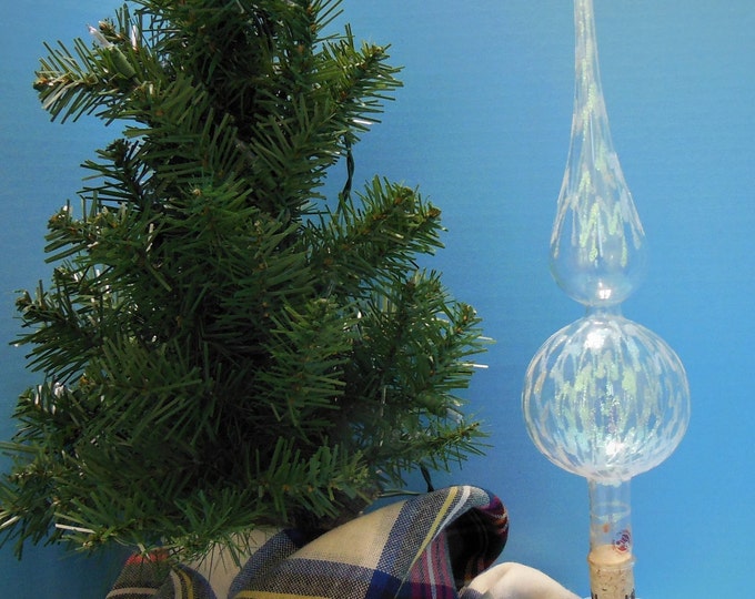 Christmas Tree Topper Clear Glass Tree Topper Handmade Glass - Etsy