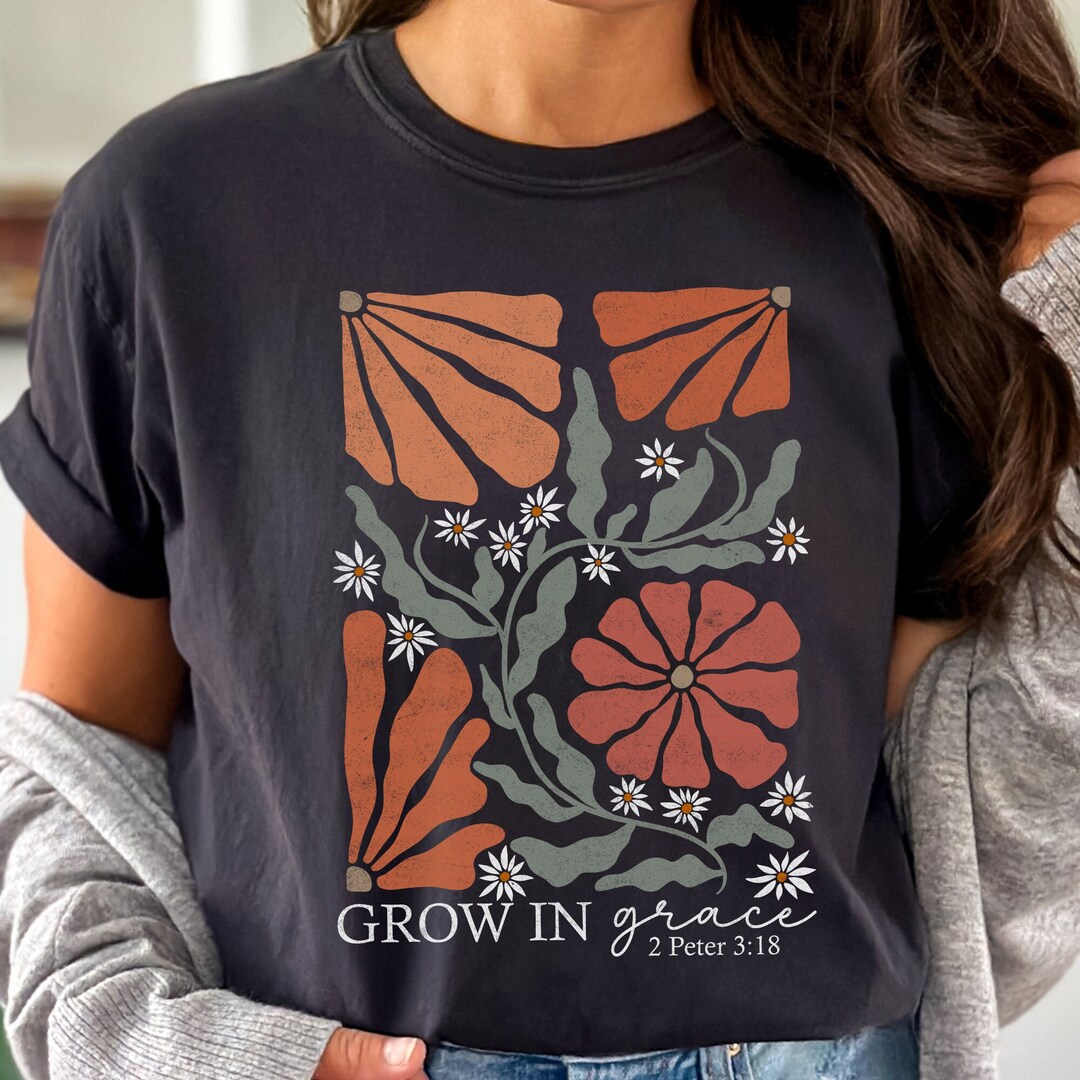 Grace Christian Tee, Bible Verse Christian Shirt for Women, Bible Study ...