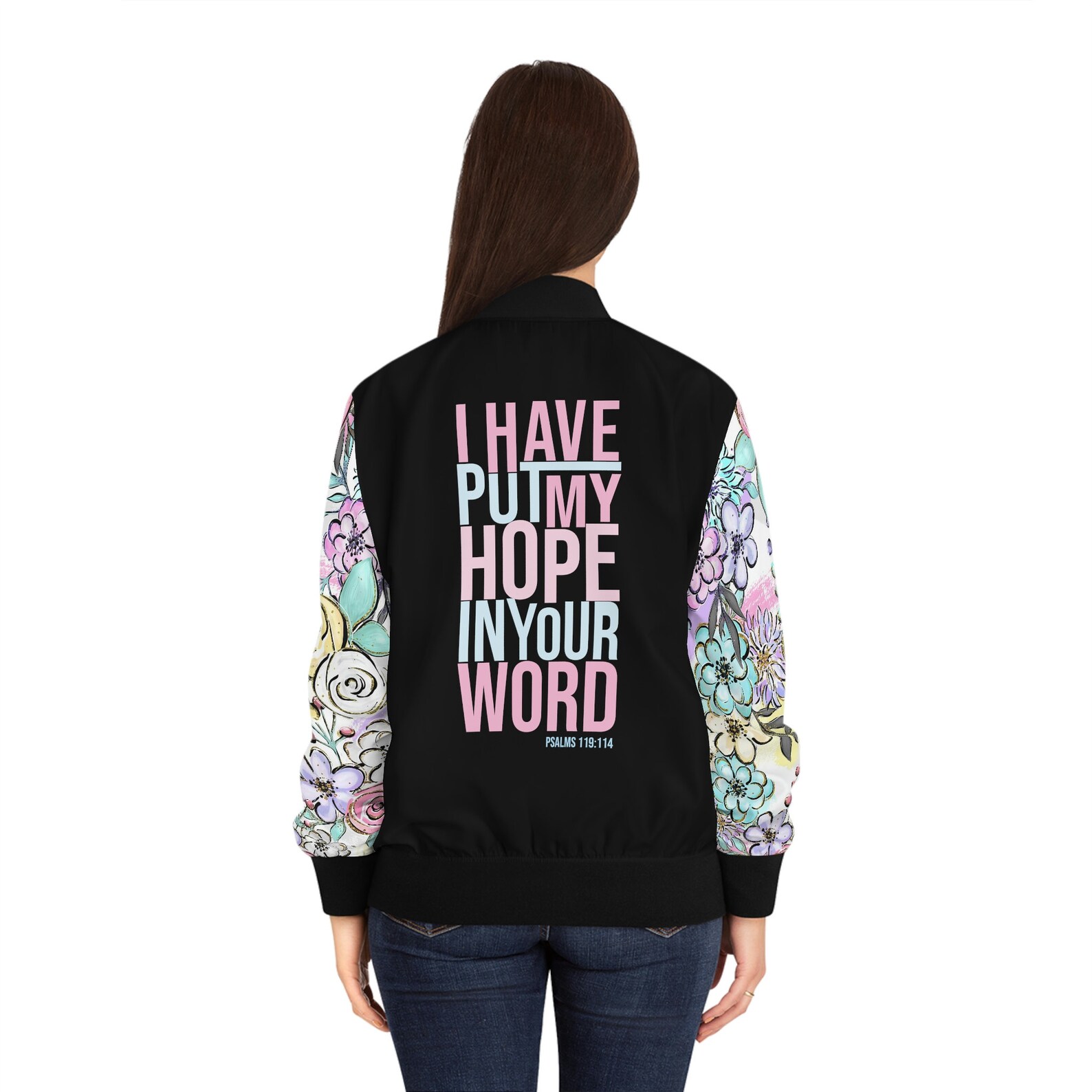 Christian Bomber Jacket Bible Verse Jacket for Women Floral - Etsy