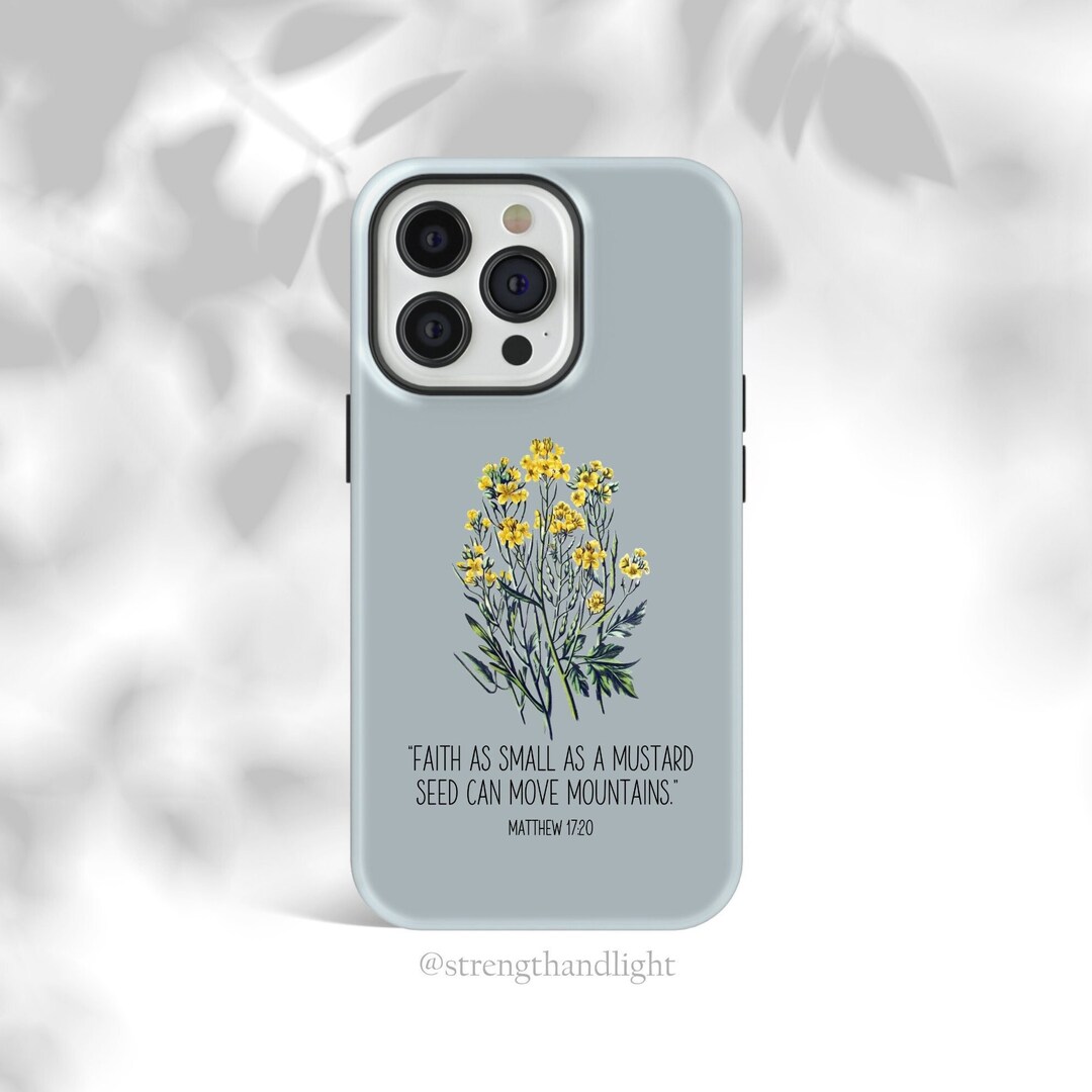 Christian iPhone Case, Bible Verse Quote Tough Phone Case, Faith as ...