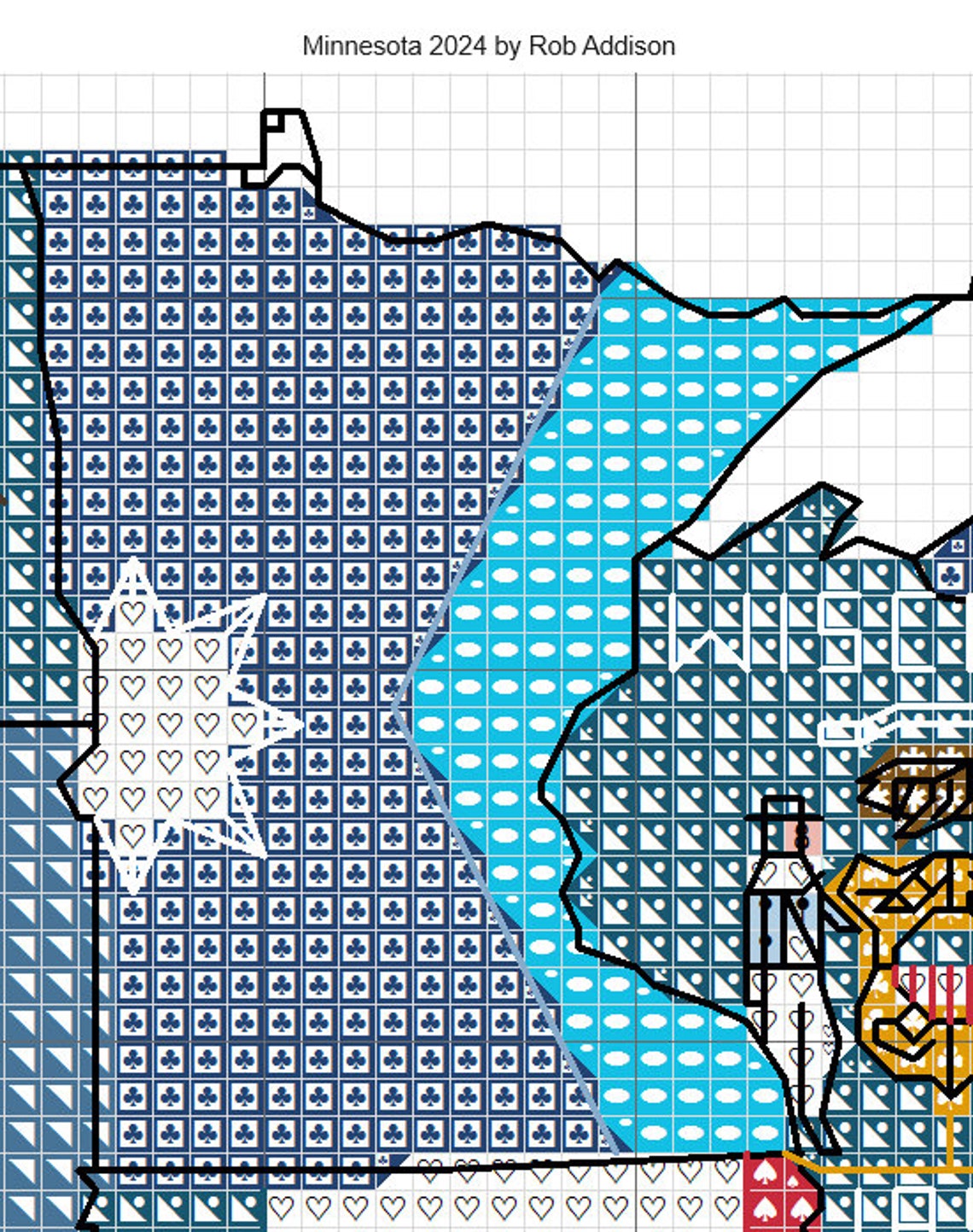 USA State Flags Map Cross Stitch Pattern (PDF Download) - Etsy UK