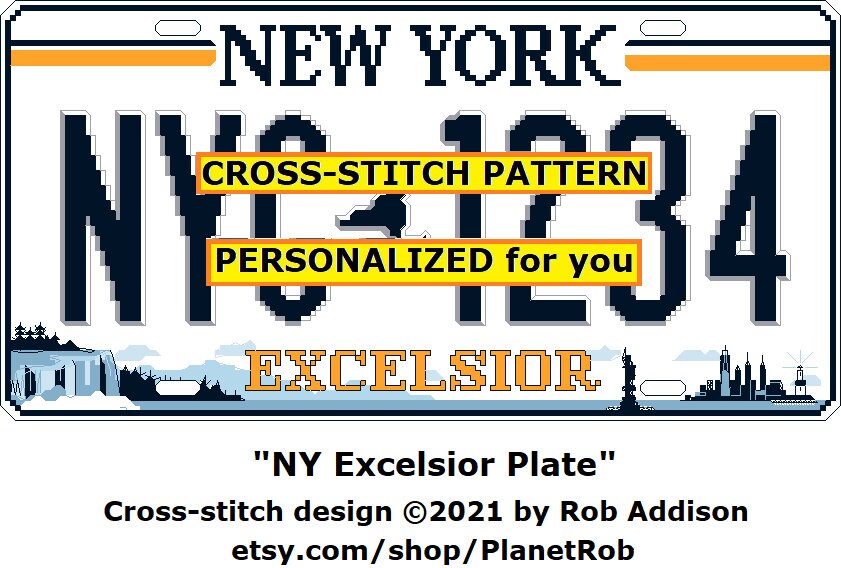PERSONALIZED New York License Plate Excelsior version | Etsy