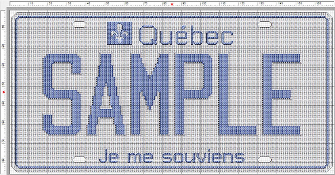 Personalized Quebec License Plate Cross-stitch Pattern (PDF Download ...
