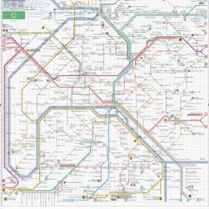 New! Complete! PARIS Metro Map Cross-stitch Pattern | 18 Count | PDF ...