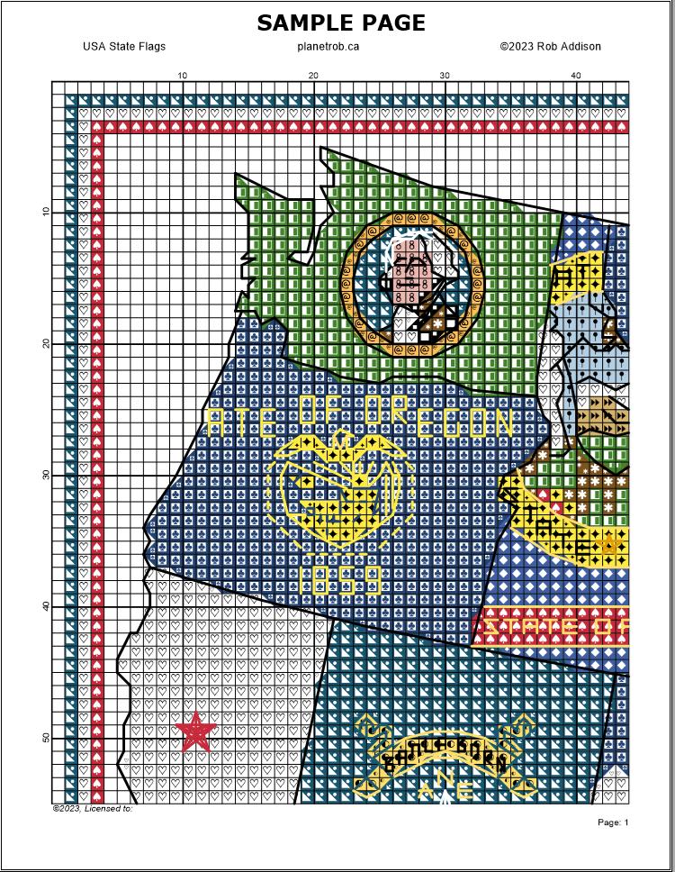USA State Flags Map Cross Stitch Pattern (PDF Download) - Etsy UK
