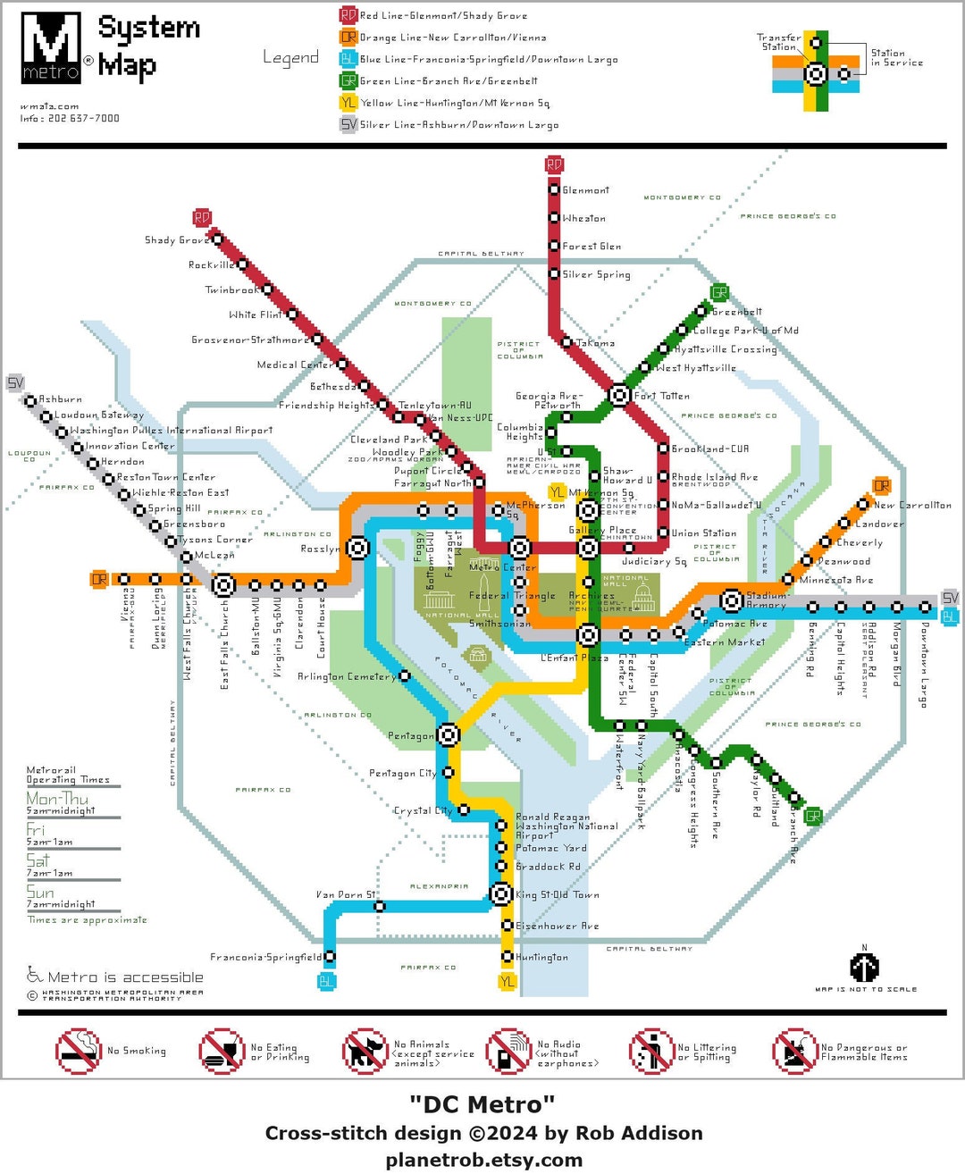 Metrorail Map Of Dc