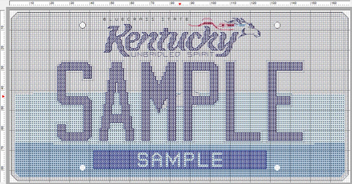 Personalized Kentucky License Plate Cross-stitch Pattern (PDF Download ...
