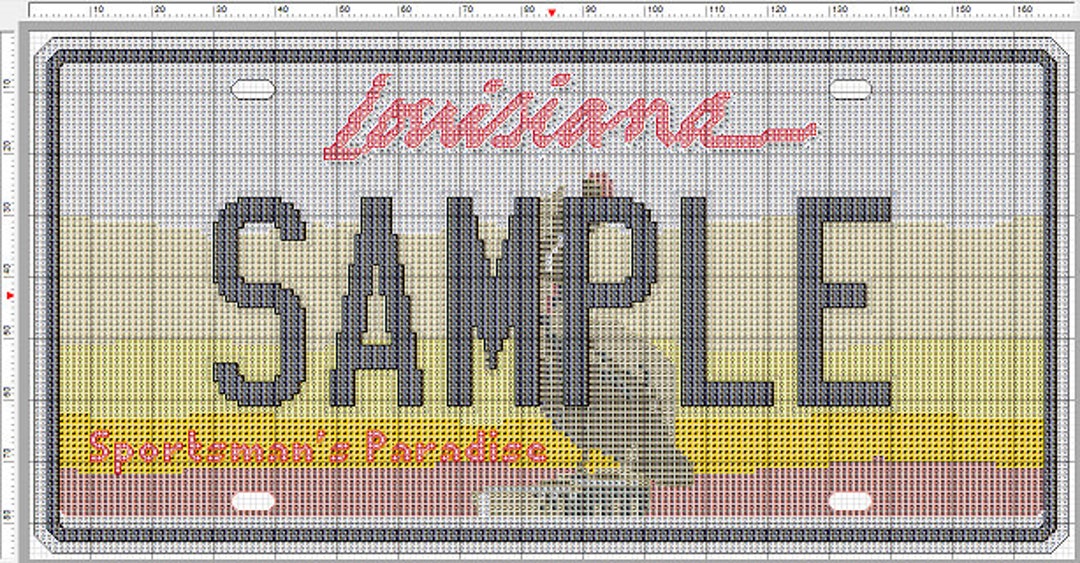 Personalized Louisiana License Plate Cross-stitch Pattern (PDF Download ...