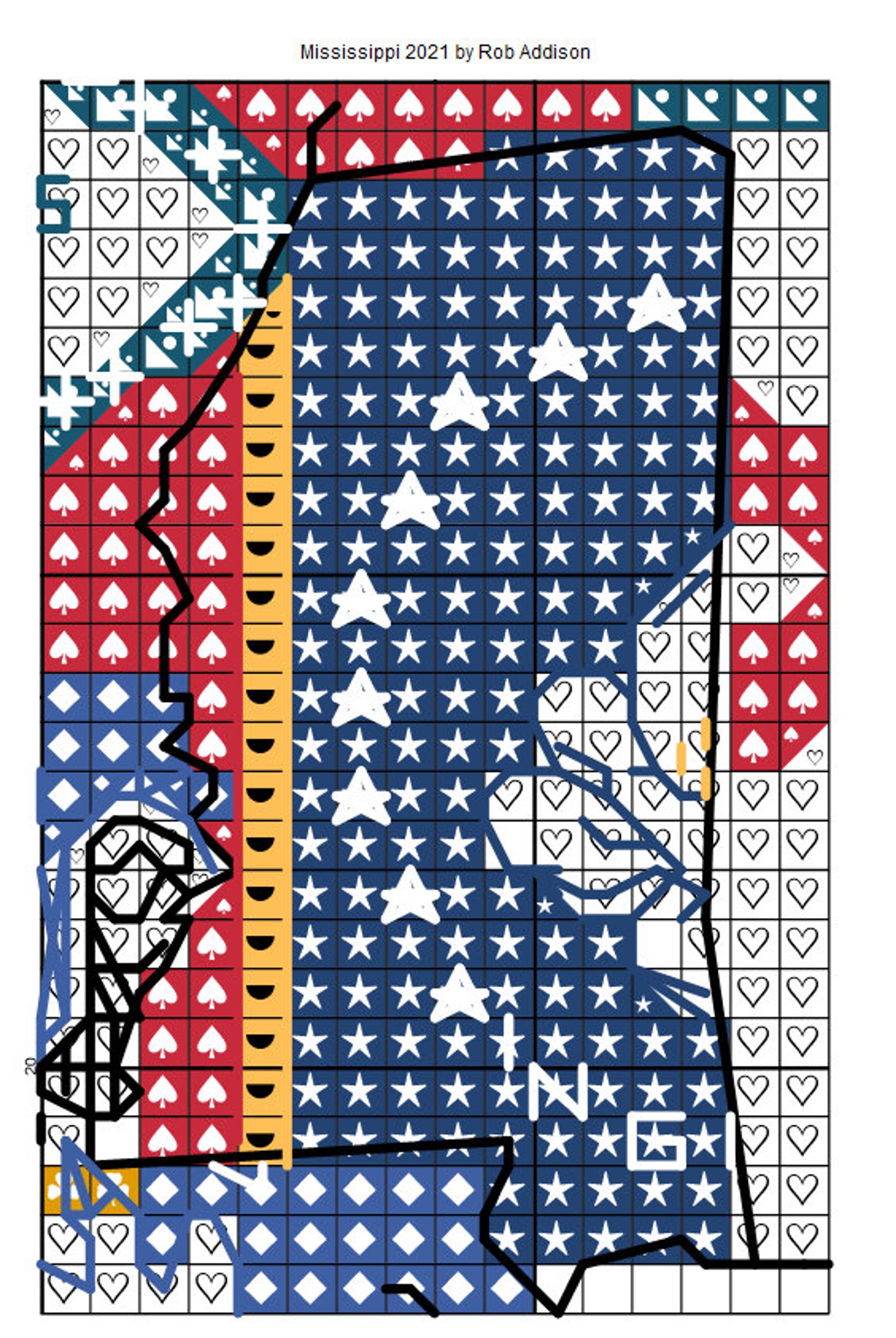 USA State Flags Map Cross Stitch Pattern (PDF Download) - Etsy UK