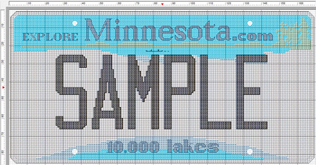 Personalized Minnesota License Plate Cross-stitch Pattern (PDF Download ...