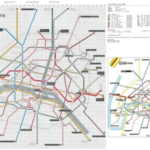 Classic PARIS Metro Map Cross-stitch Pattern PDF and GIF | Etsy