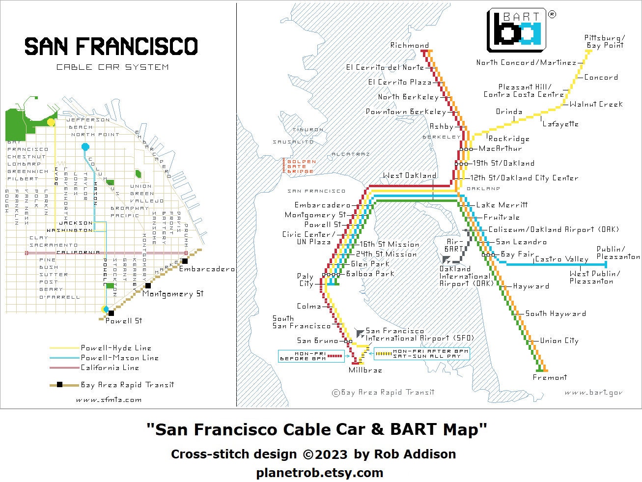 San Francisco Cable Car Route Map