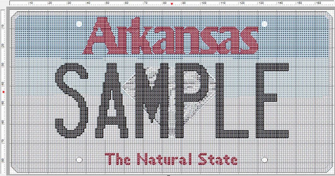 ARKANSAS License Plate Cross-stitch Pattern PDF Download PERSONALIZED ...