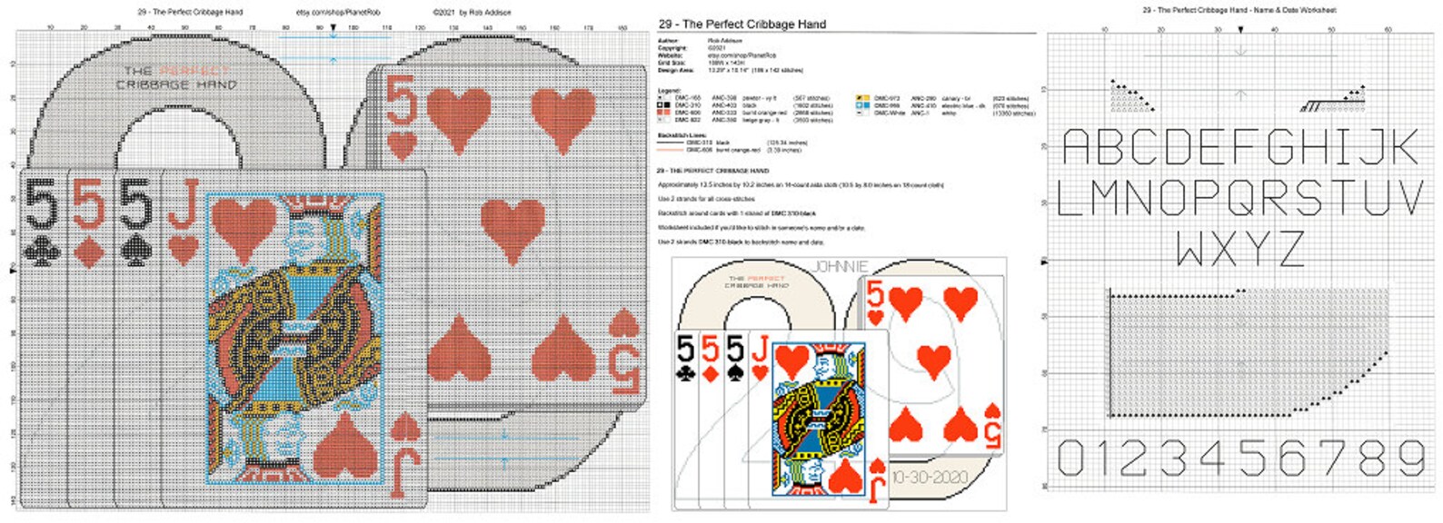 29 the Perfect CRIBBAGE Hand Cross-stitch Pattern PDF and - Etsy