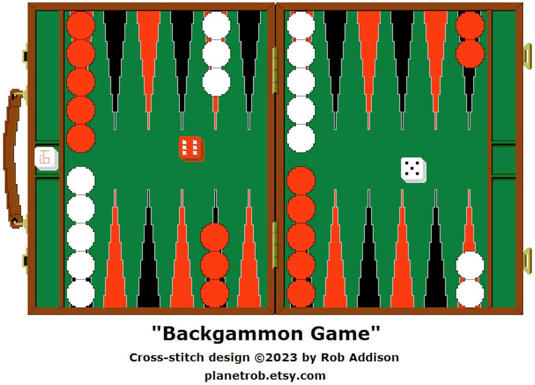 Backgammon Game Cross-stitch Pattern: Board Chart (PDF Download) - Etsy