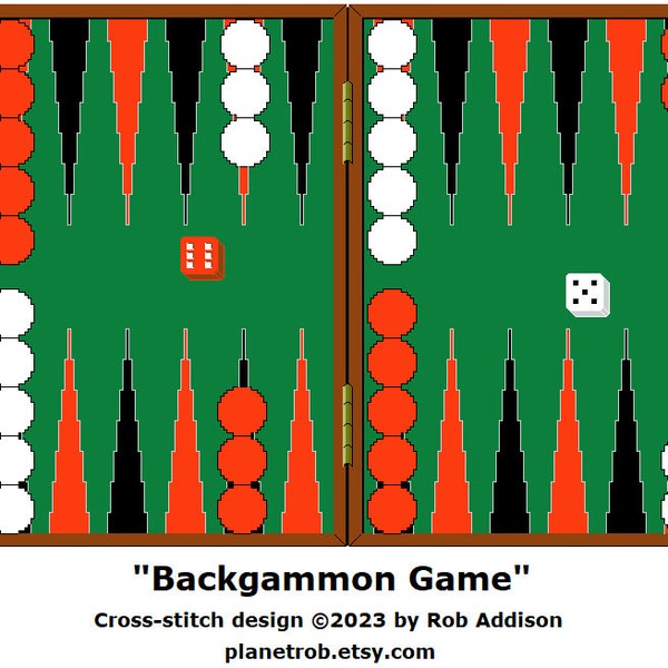 Backgammon Cross Stitch Pattern - Etsy