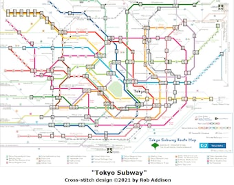 Tokyo Subway Map - Etsy