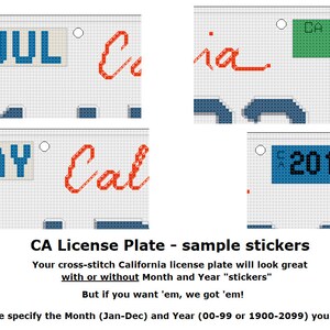 Personalized CALIFORNIA License Plate Cross-stitch Pattern (PDF ...