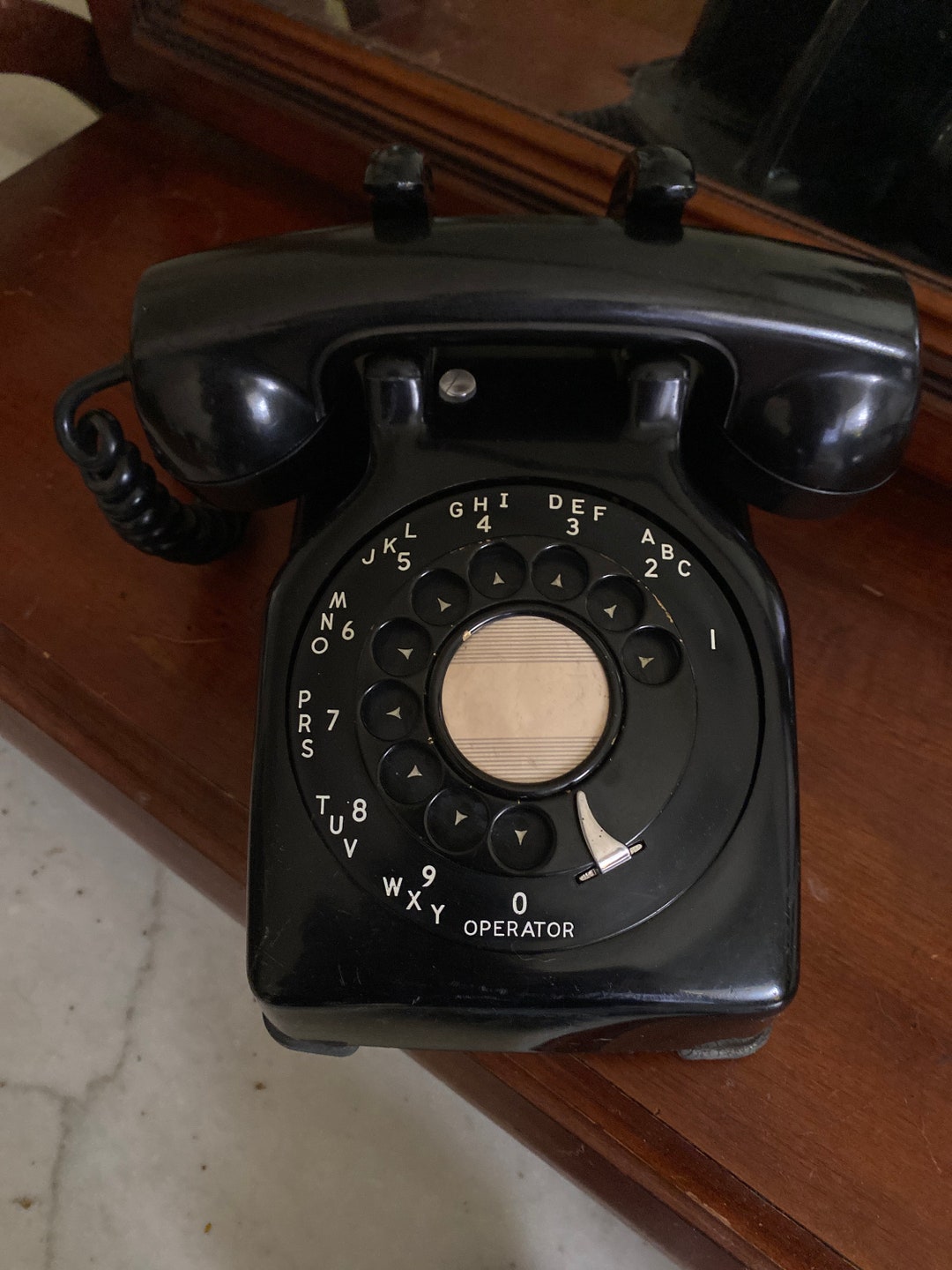 Leigh H50 Black Rotary Desktop Telephone - Etsy