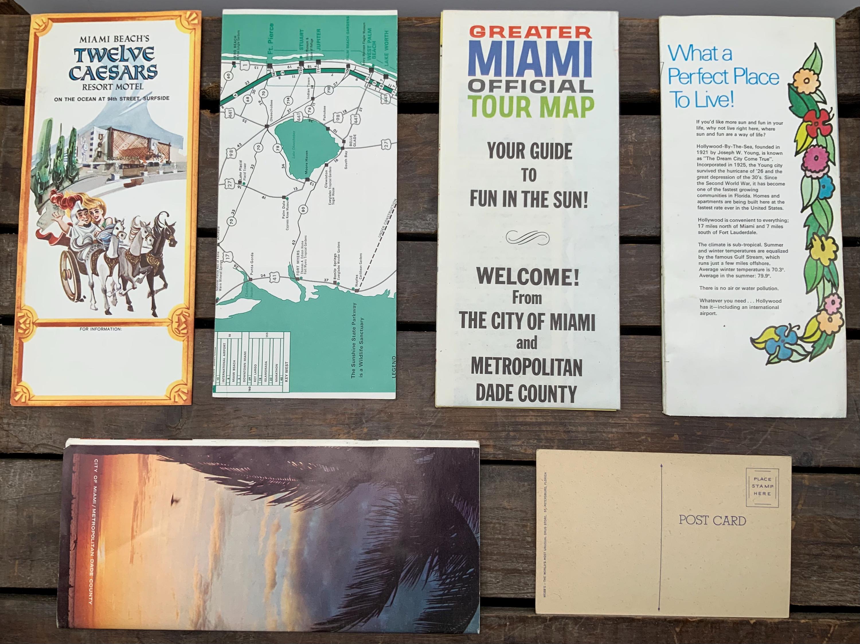 1960s Florida Tourist Souvenir Maps Pamphlets Postcard 6pcs - Etsy