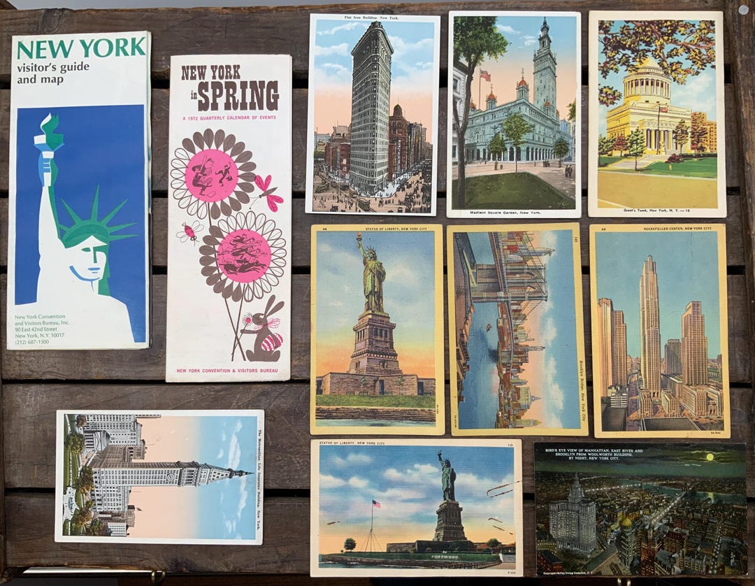 1960s New York City Map Pamphlets Postcards 11pcs - Etsy