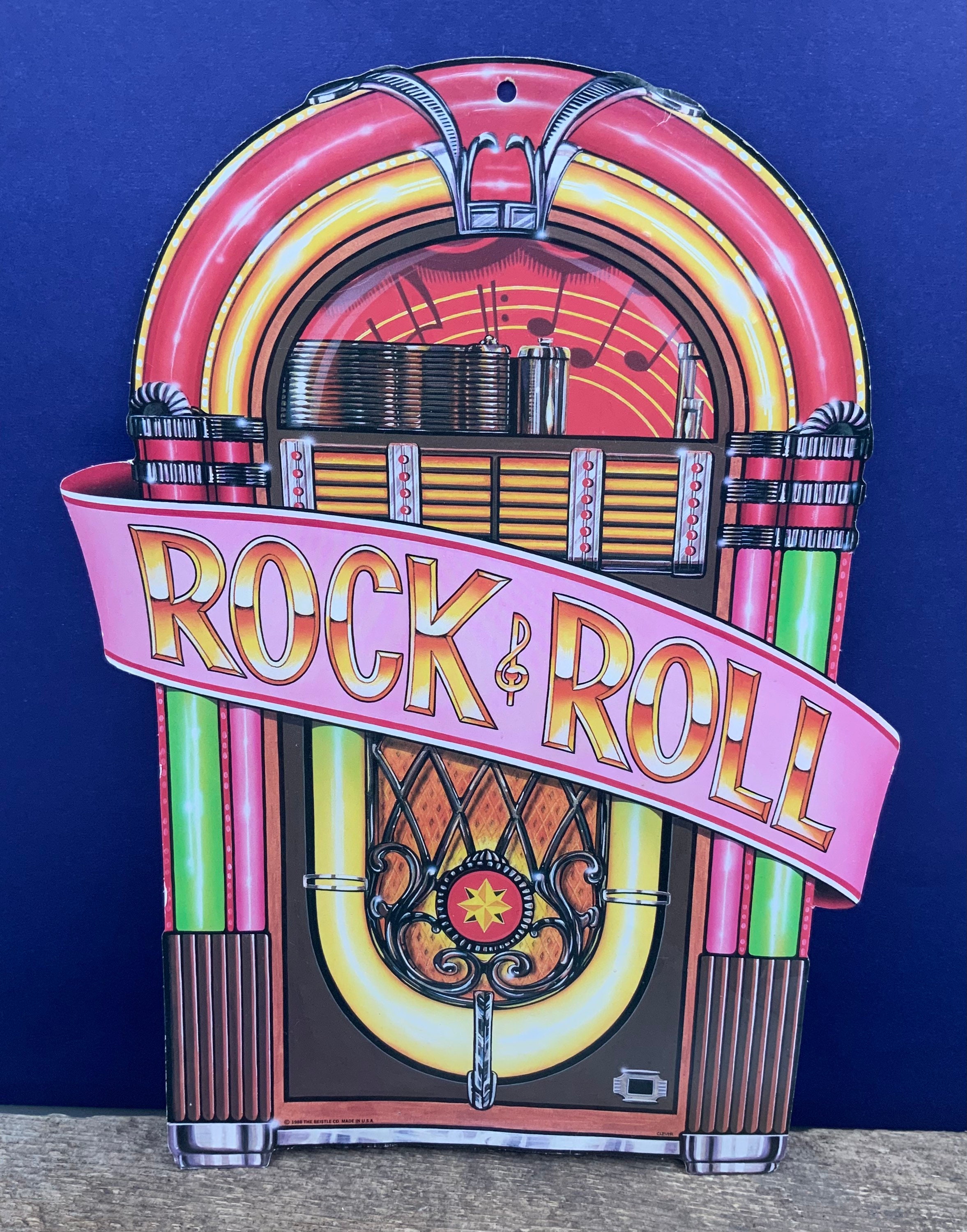 1988 Beistle Rock & Roll Jukebox Paper Litho - Etsy