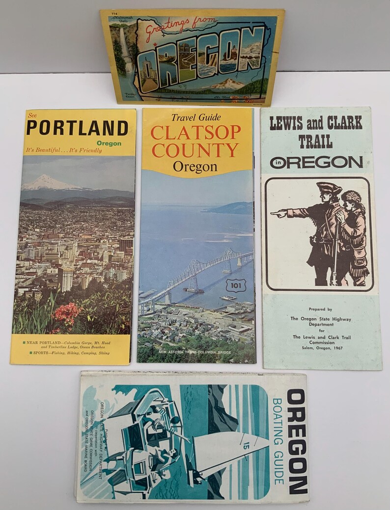1960s Oregon Travel Guide Pamphlets & Postcard - Etsy