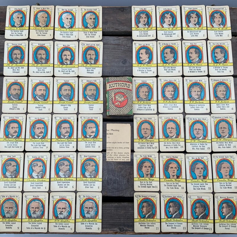 Authors Card Game - Etsy