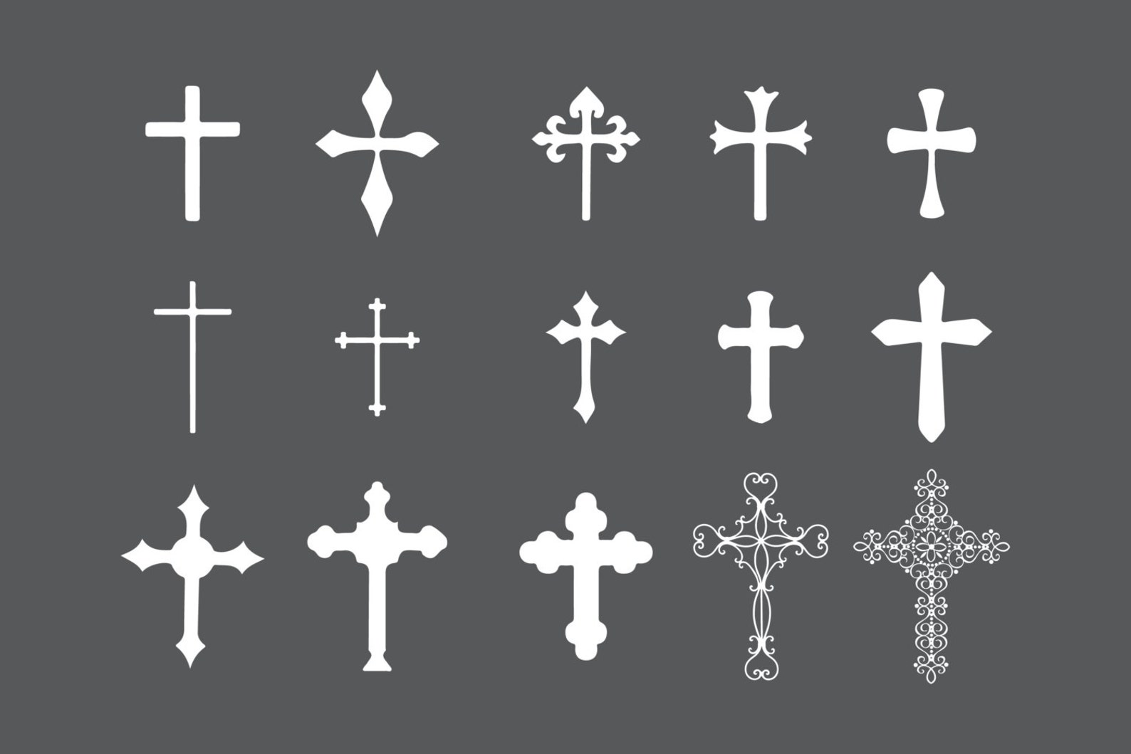 White Crosses Clipart, Cross Clipart, Crosses Clip Art, Cross Clip Art ...