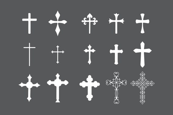 White Crosses Clipart Cross Clipart Crosses Clip Art Cross | Etsy