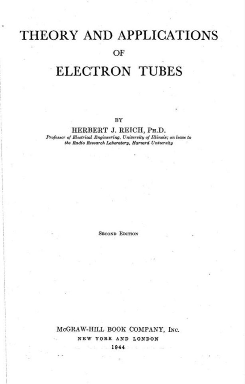 Theory and Applications of Electron Tubes 1944 PDF on Cd-engineering ...