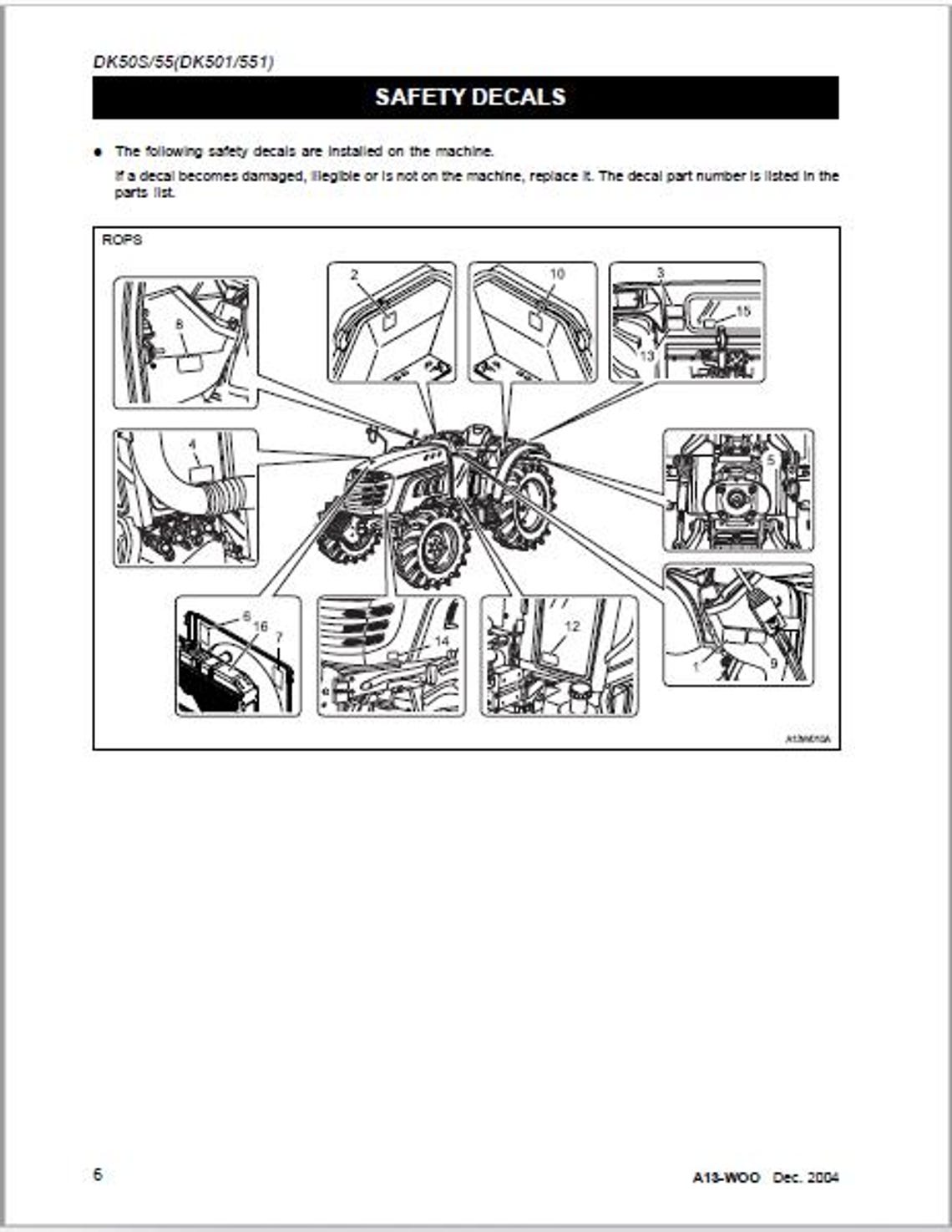 Kioti Daedong DK50S DK55 DK501 DK551 Tractor Service Repair Manual PDF ...