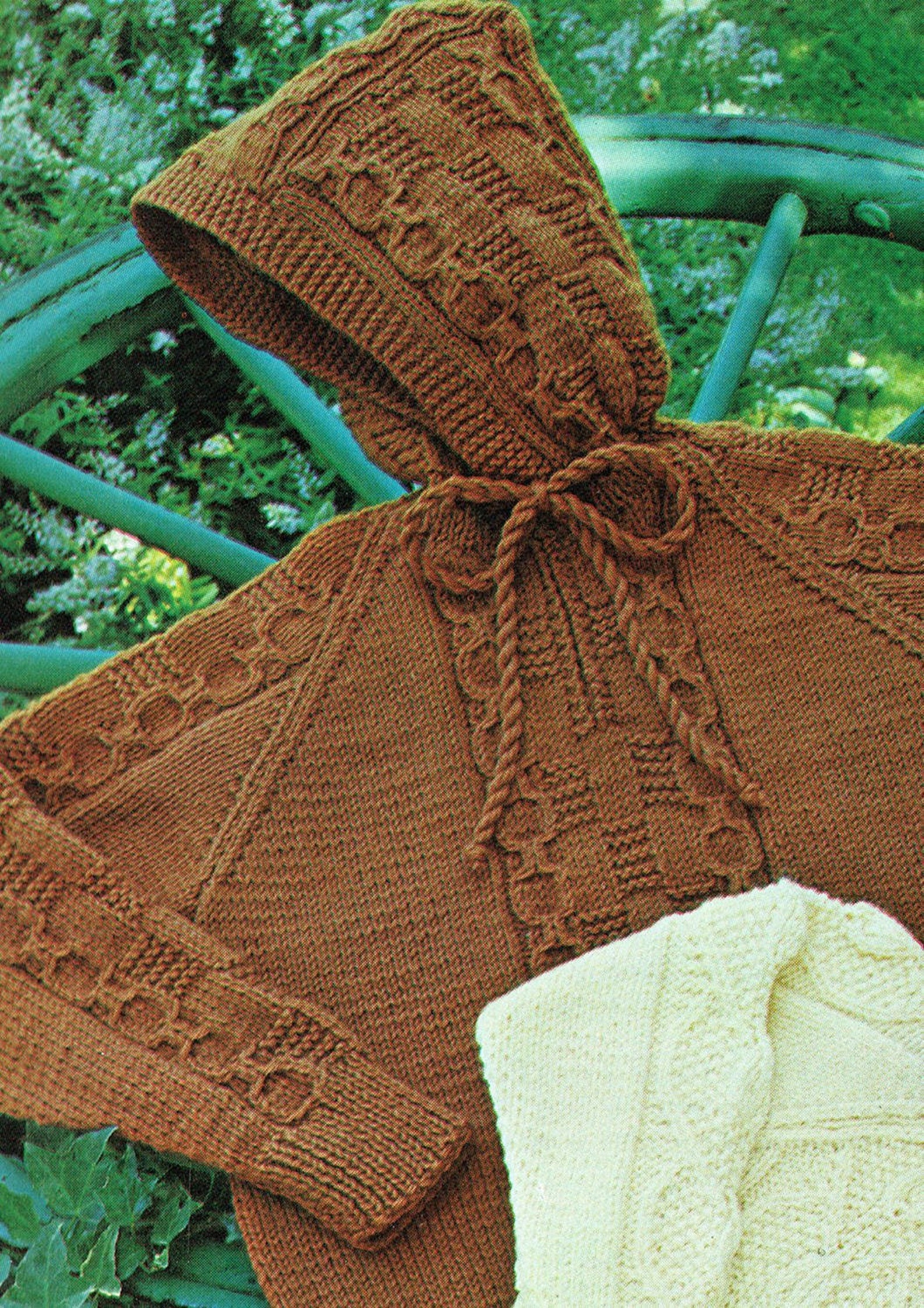 PDF Vintage Baby Knitting Pattern, Children Kids Toddler Pixie Hood ...