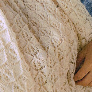 PDF Vintage Baby Christening Knitting Pattern Dress Blanket Shawl Gown ...