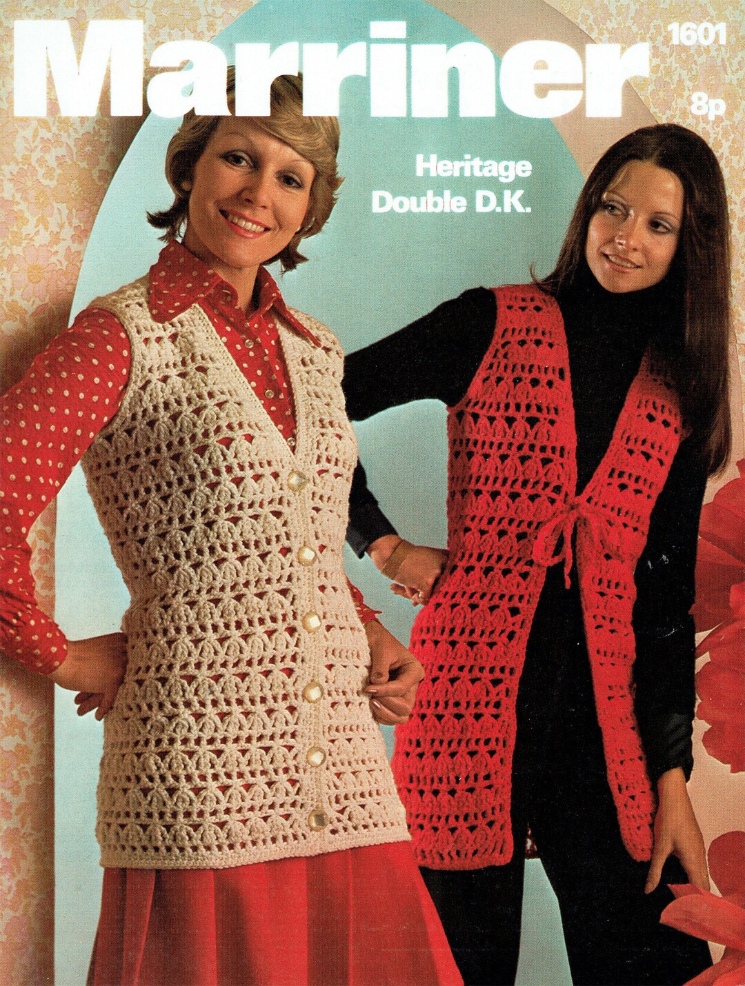 PDF Vintage 1970s Womens Ladies Waistcoat Crochet Pattern Marriner 1601 ...