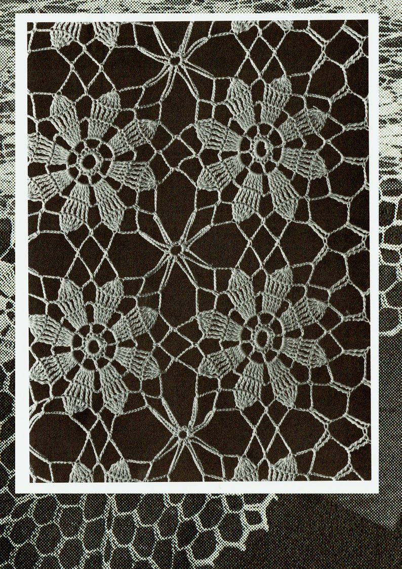 PDF Vintage Tablecloth Crochet Pattern Heirloom Daisy-wheel | Etsy