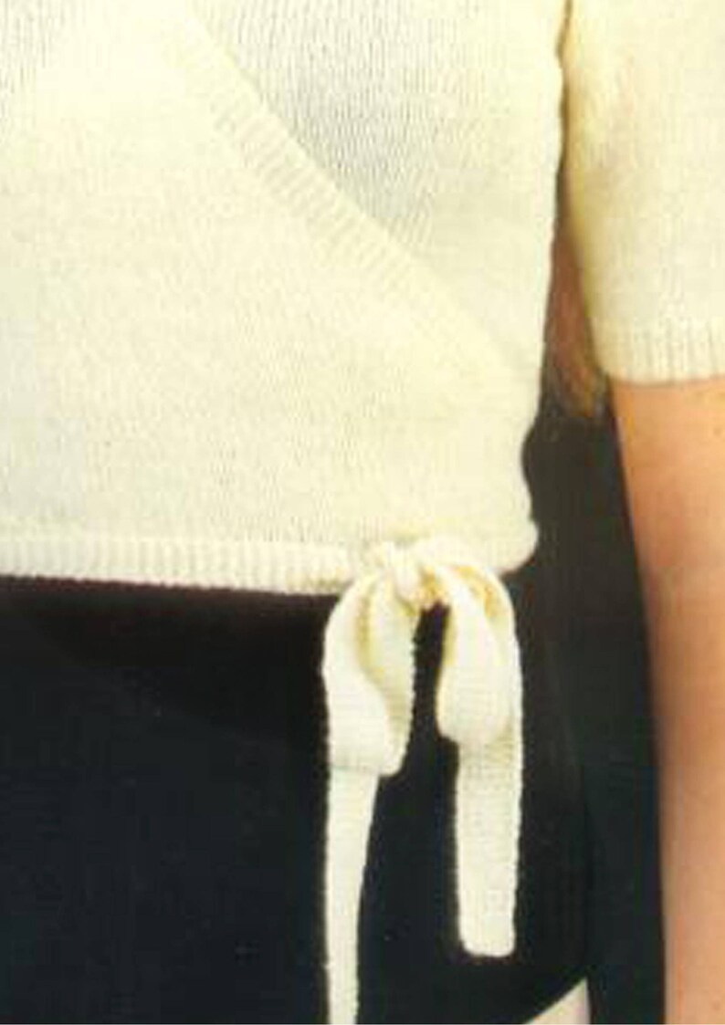 Pretty Girls Ballet Wrap-over Top Knitting Pattern Side Bow - Etsy