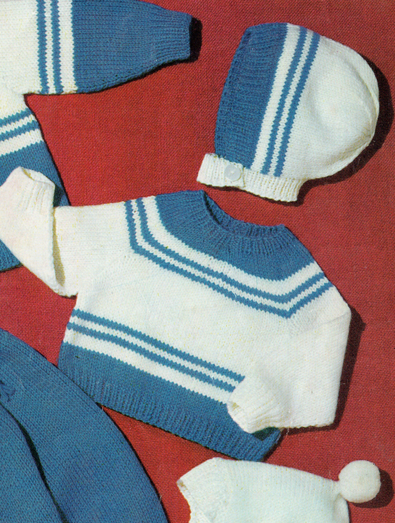 PDF Vintage Baby Knitting Pattern Sirdar 279 Sunshine Series Sailor ...