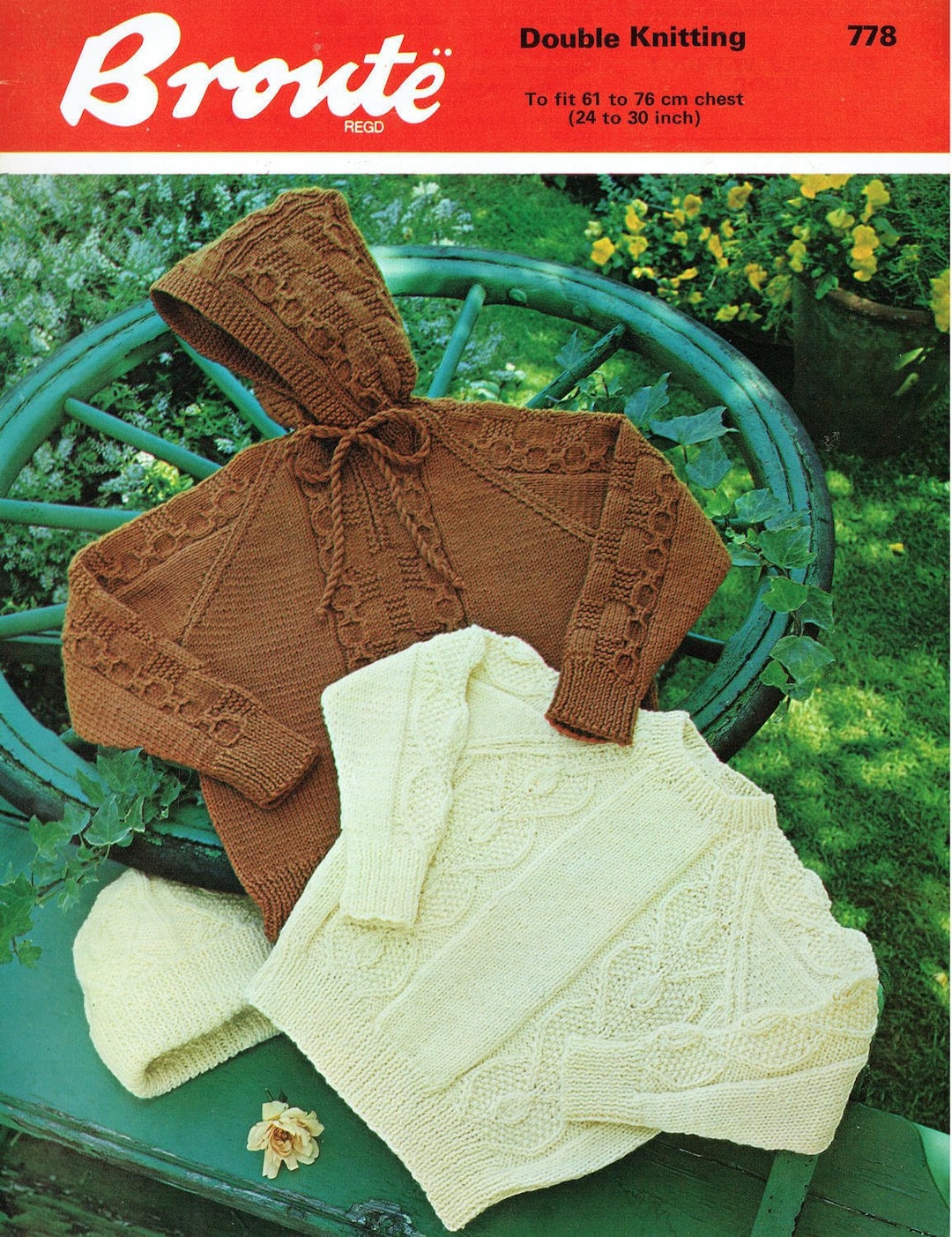 PDF Vintage Baby Knitting Pattern, Children Kids Toddler Pixie Hood ...