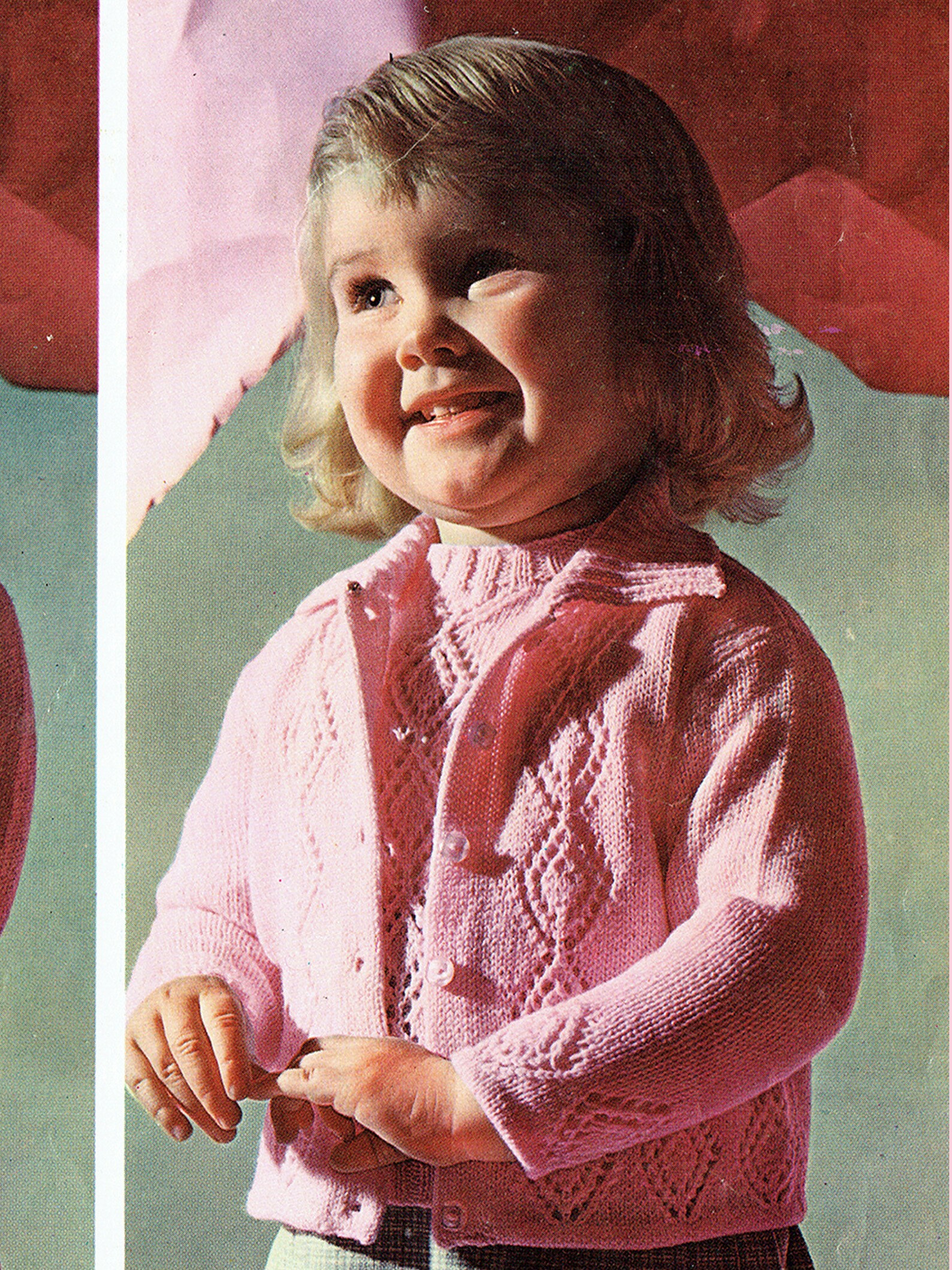 Pdf Vintage 1960s Baby Girl Lacy 'diamonds' TWIN SET Knitting Pattern ...