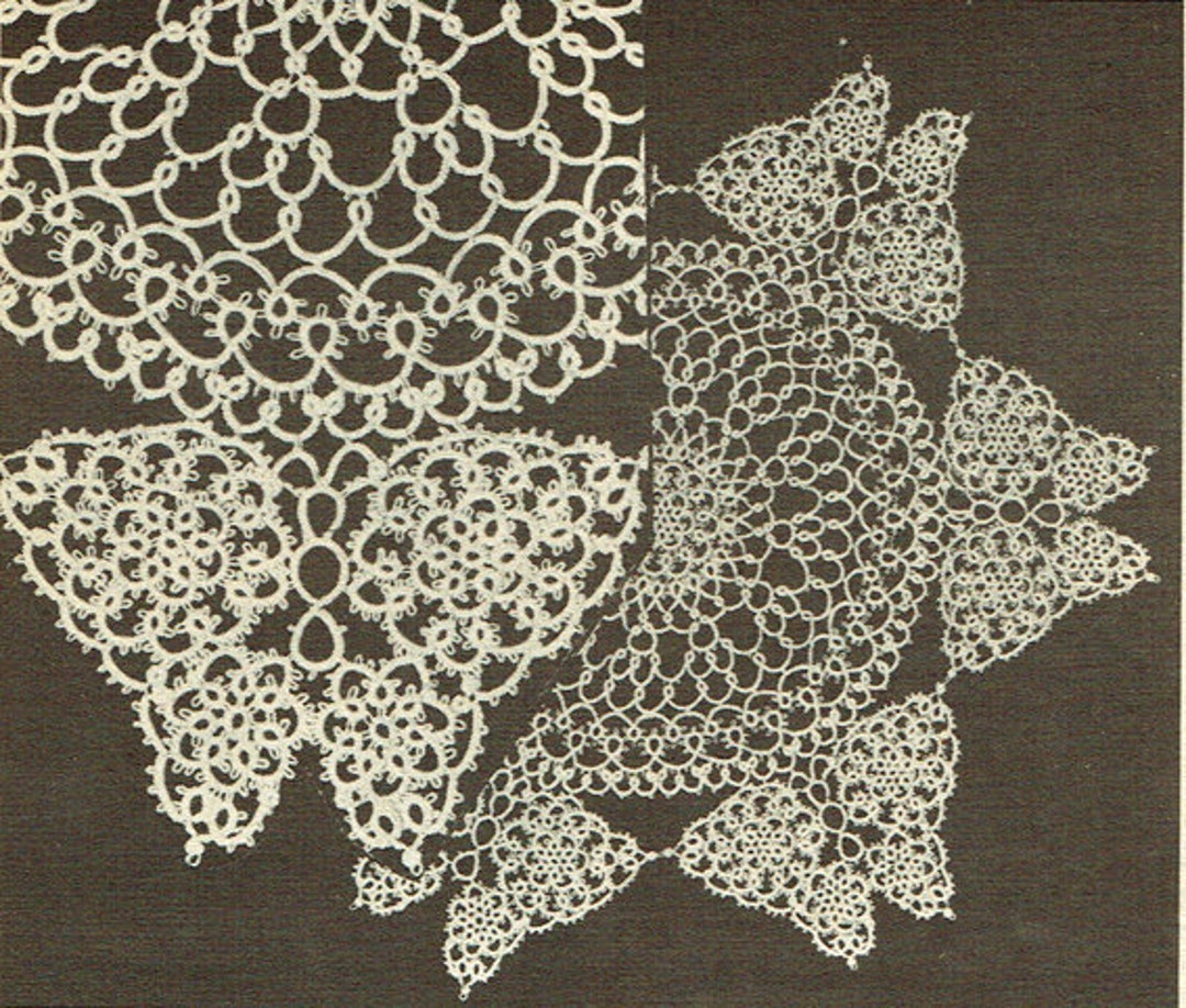 PDF Work Basket Antique 1950s Lace Butterfly Doily Tatting Pattern ...