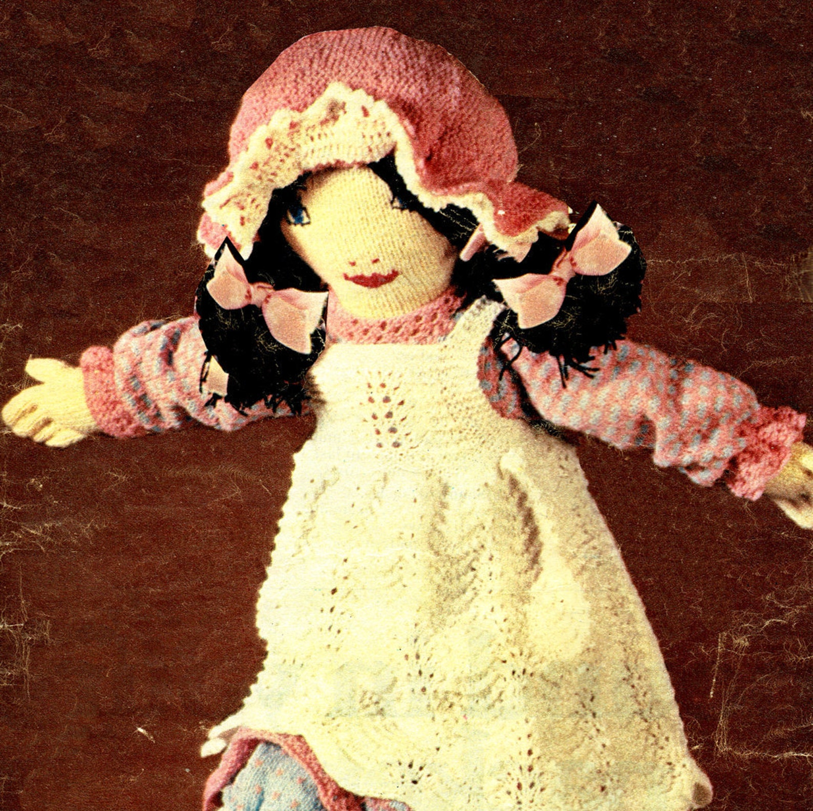 PDF Tall Victorian Style Rag Doll & Doll Clothes Knitting Pattern, 84cm ...