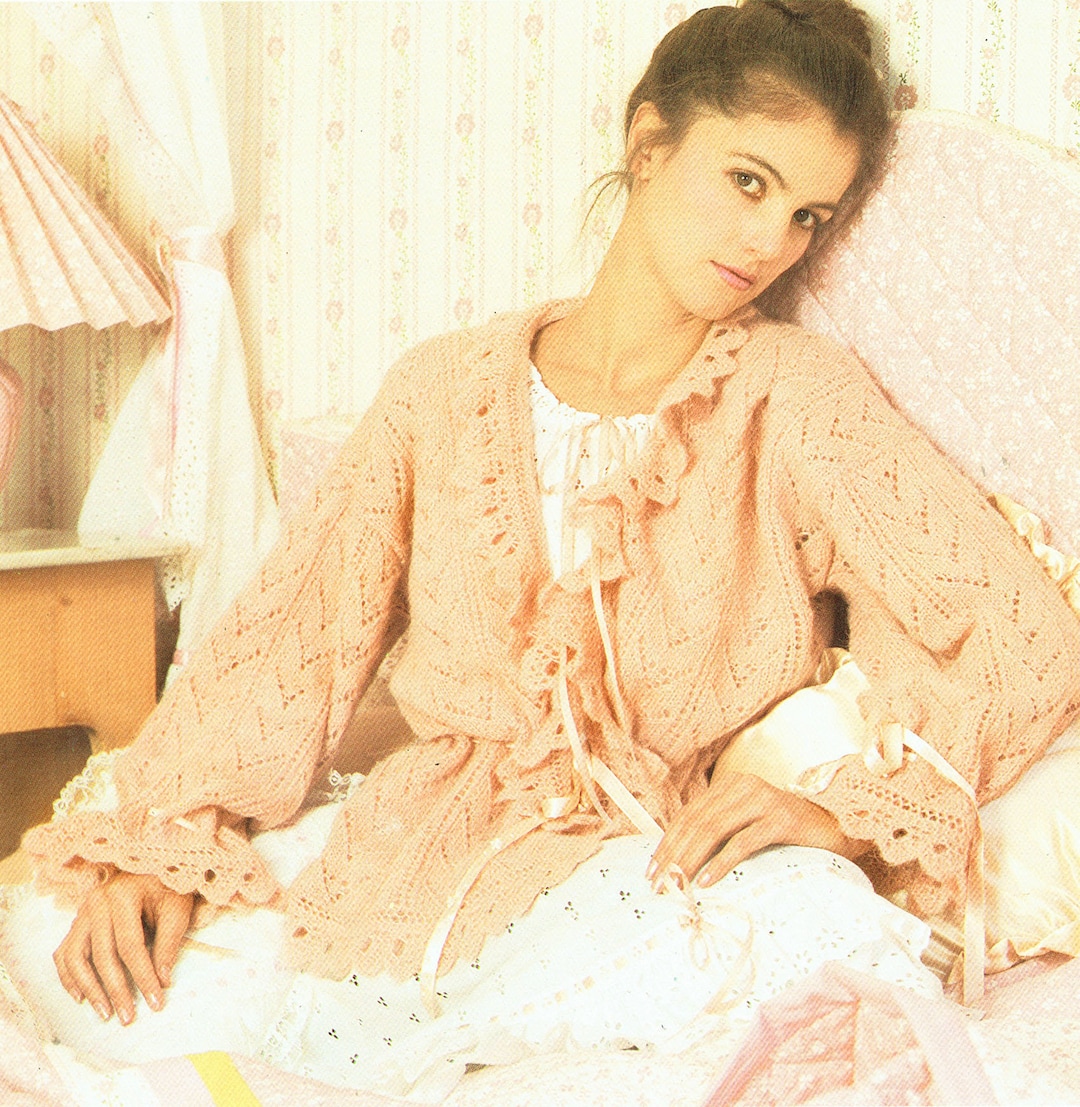 PDF Vintage Womens Ladies Bed Jacket Knitting Pattern Lacy - Etsy