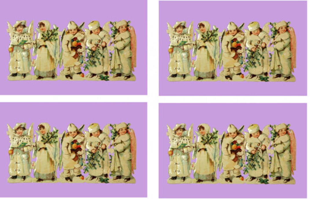 Digital Download Victorian 'snow Angel' Christmas Art, Scrapbooking ...