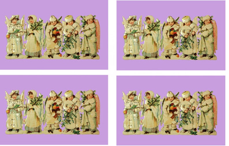 Digital Download Victorian 'snow Angel' Christmas Art, Scrapbooking ...