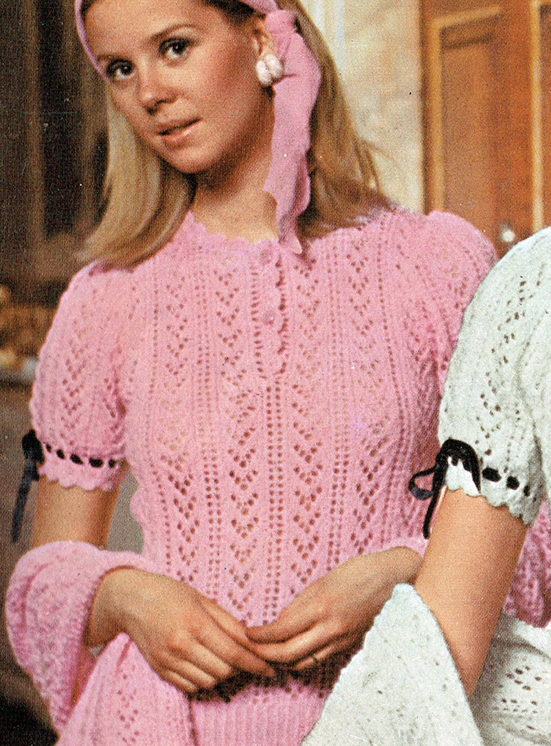 PDF Vintage 1970s Women Ladies Knitting Pattern Stole Shawl Wrap Jumper ...