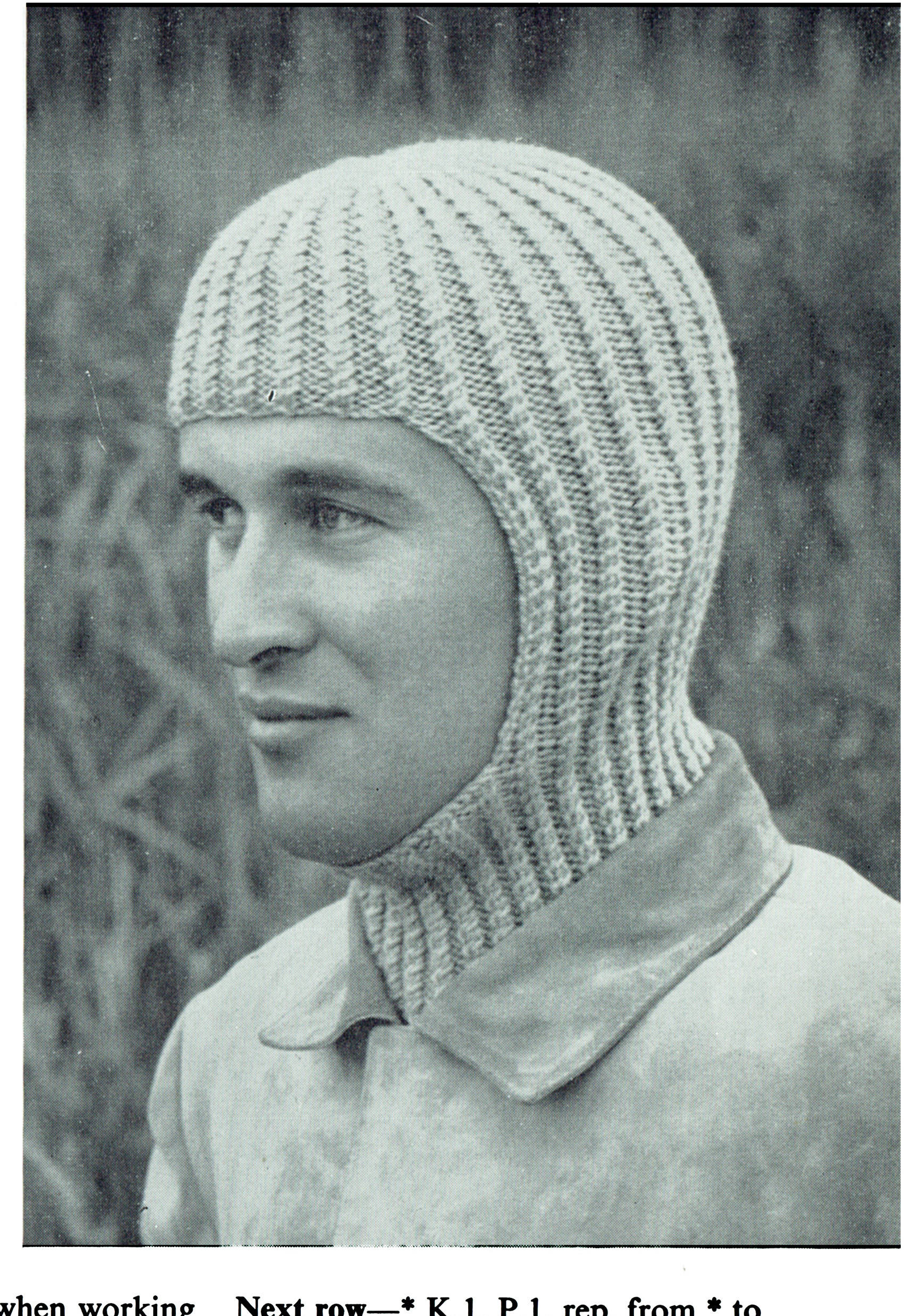 PDF Vintage 1950s Knitting Pattern Mens Helmet Balaclava P & B Patons ...