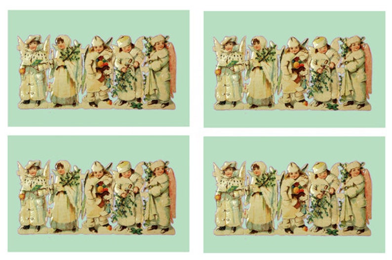 Digital Download Victorian Style Xmas Scrapbooking Cardmaking Motif PDF ...